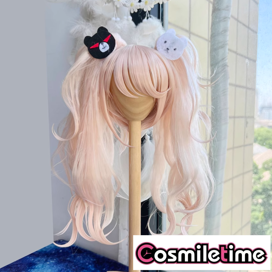 Handmade Junko Model Yandere Light Pink Bunches Cos Cosplay 1/3 1/4 B ...